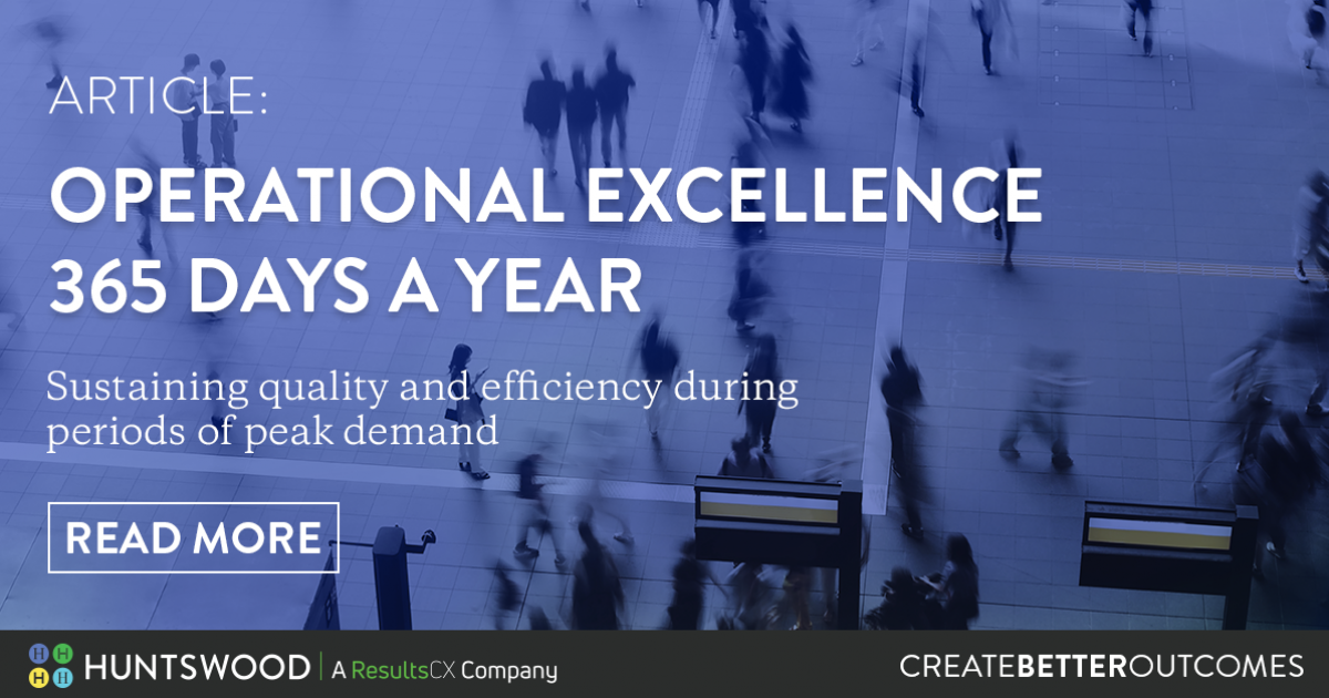 Delivering for your customers with confidence, 365 days a year - Huntswood