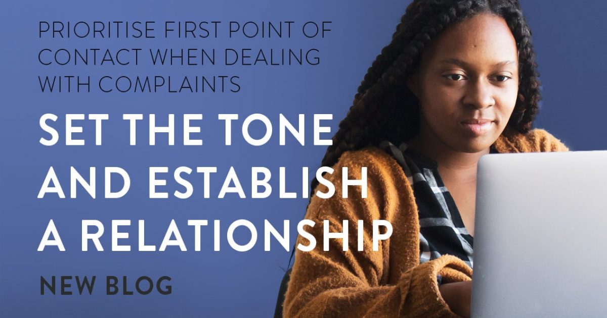 Prioritising First Point of Contact when dealing with complaints ...